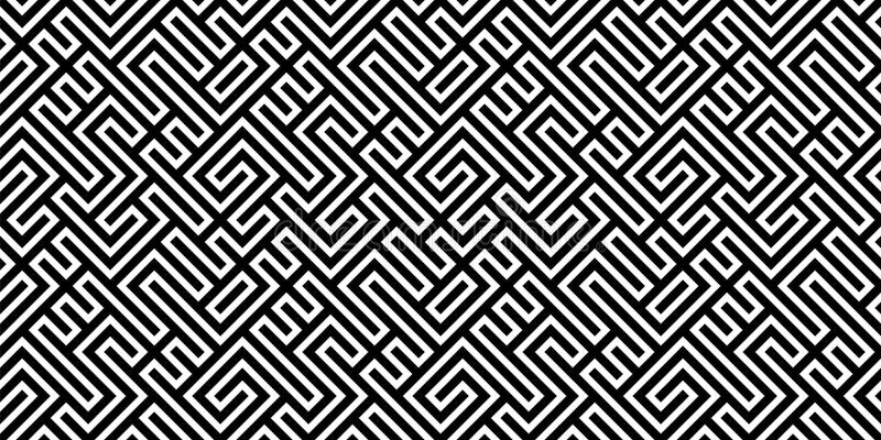 Maze Seamless Geometric Pattern, Labyrinth Vector Abstract Background. Stock Vector ...
