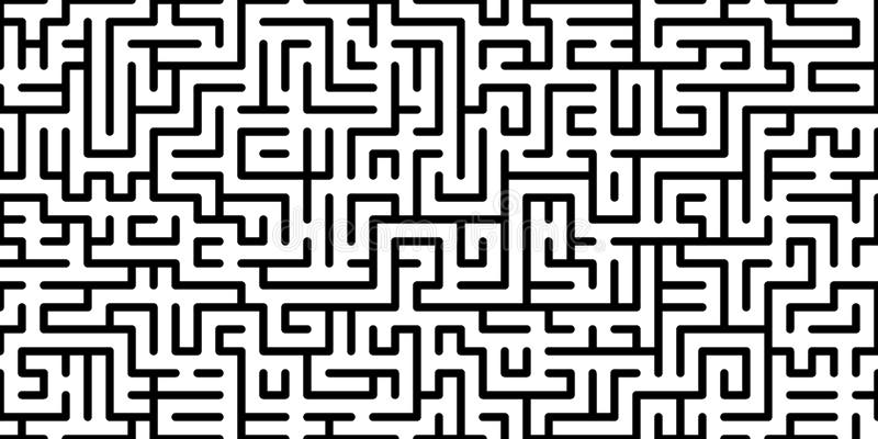 Maze Seamless Pattern. Abstract Labyrinth Design Texture for Print ...