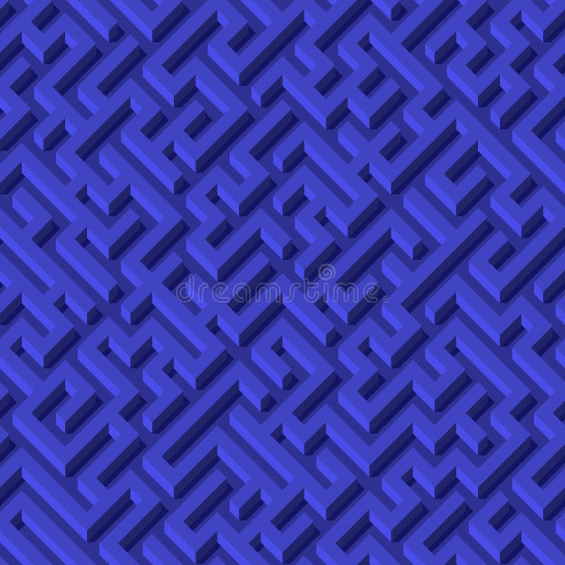 Maze Seamless Pattern with Endless Tiled Labyrinth for Fabric or ...