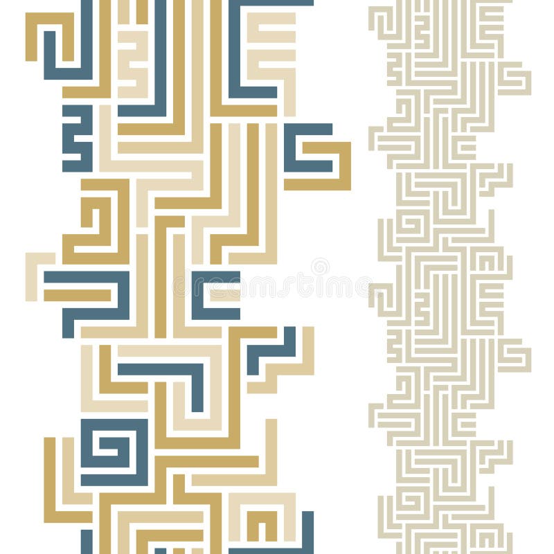 Maze seamless pattern. stock vector. Illustration of blue - 42238934