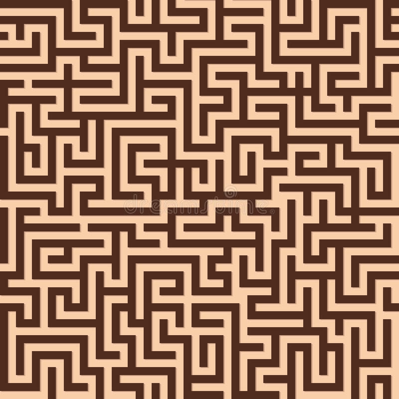 Maze Seamless Pattern. Labyrinth Abstract Background. Illustration Finding a Way Out Stock ...