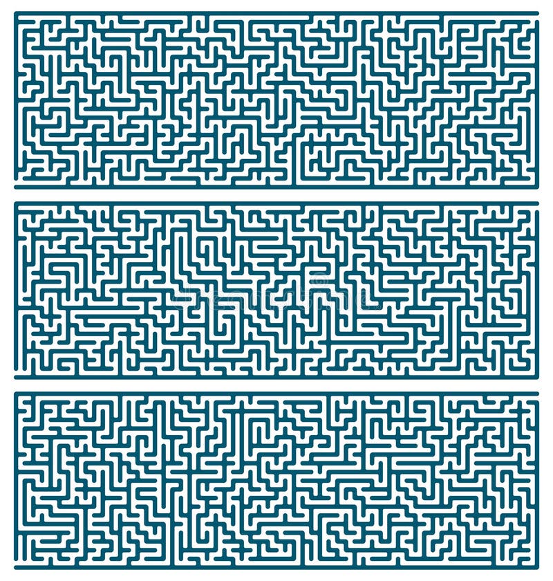 Maze set stock vector. Illustration of graphic, destination - 47679475
