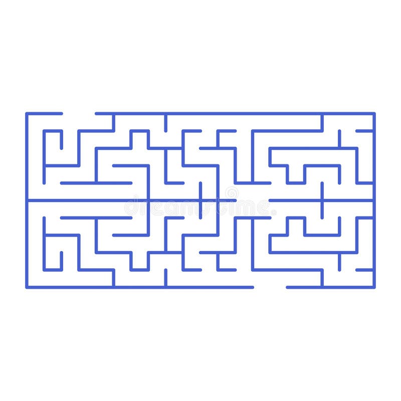 Maze Shape Design Element. There is One Entrance and Exit and One ...