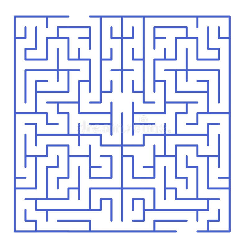 Maze Shape Design Element. There is One Entrance and Exit and One ...