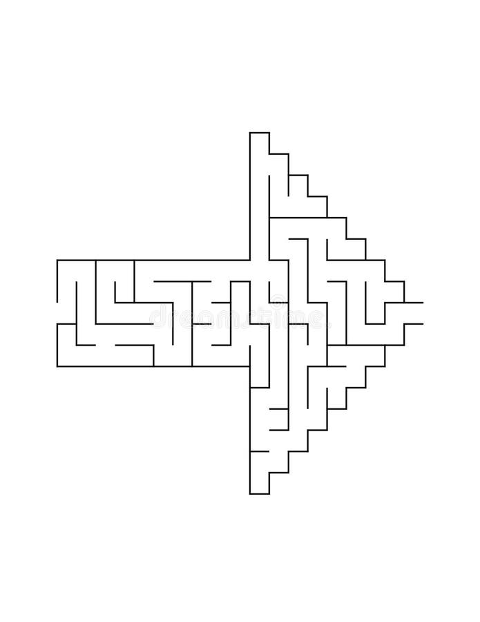 Maze shaped like an arrow stock illustration. Illustration of arrow ...