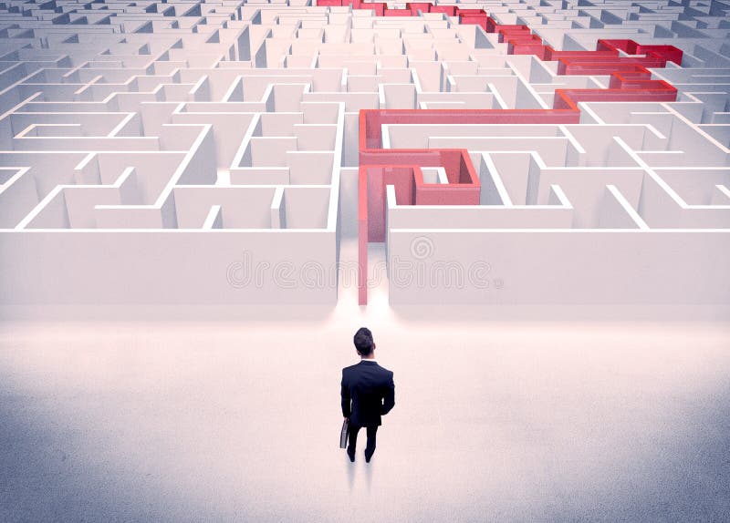 Maze Solved for Businessman Concept Stock Photo - Image of problem ... Maze Solved for Businessman Concept Stock Photo - Image of problem ...