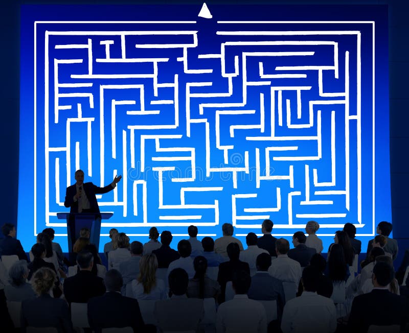 Maze Strategy Success Solution Determination Direction Concept Stock ...