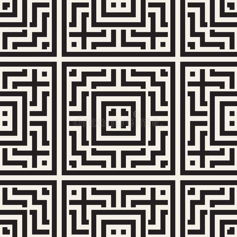 Maze Tangled Lines Contemporary Graphic. Abstract Geometric Background ...
