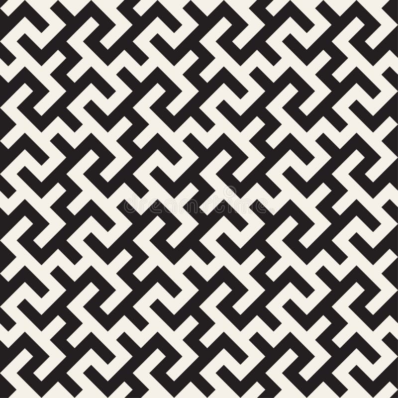 Maze Tangled Lines Contemporary Graphic. Vector Seamless Pattern. Stock ...