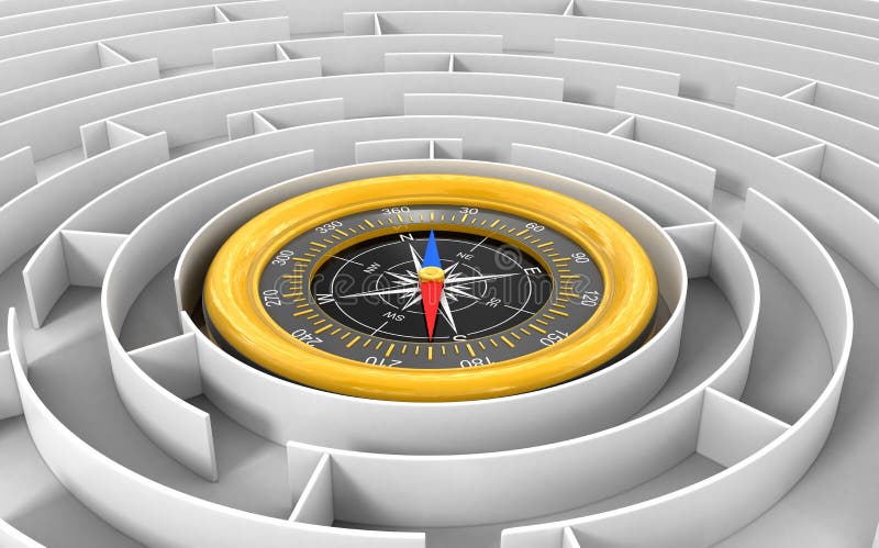 Navigating through Challenges Stock Illustration - Illustration of ...