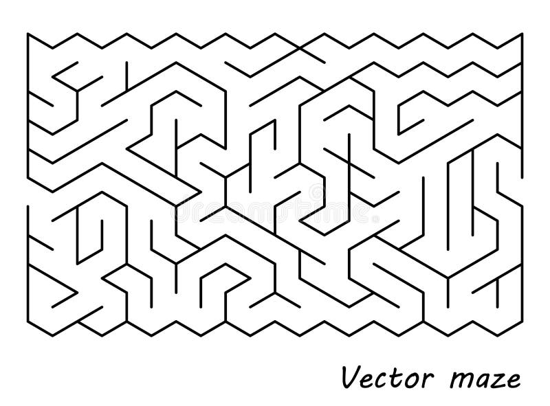 Rectangle Maze Isolated White Stock Illustrations – 811 Rectangle Maze ...