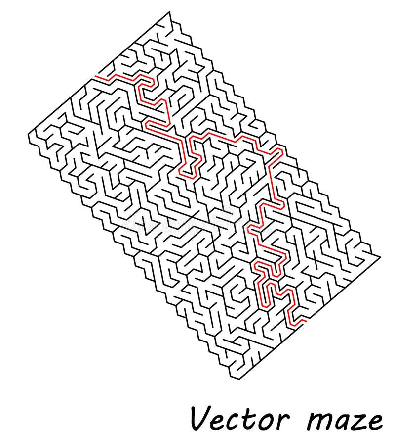 Maze vector illustration stock vector. Illustration of challenge ...