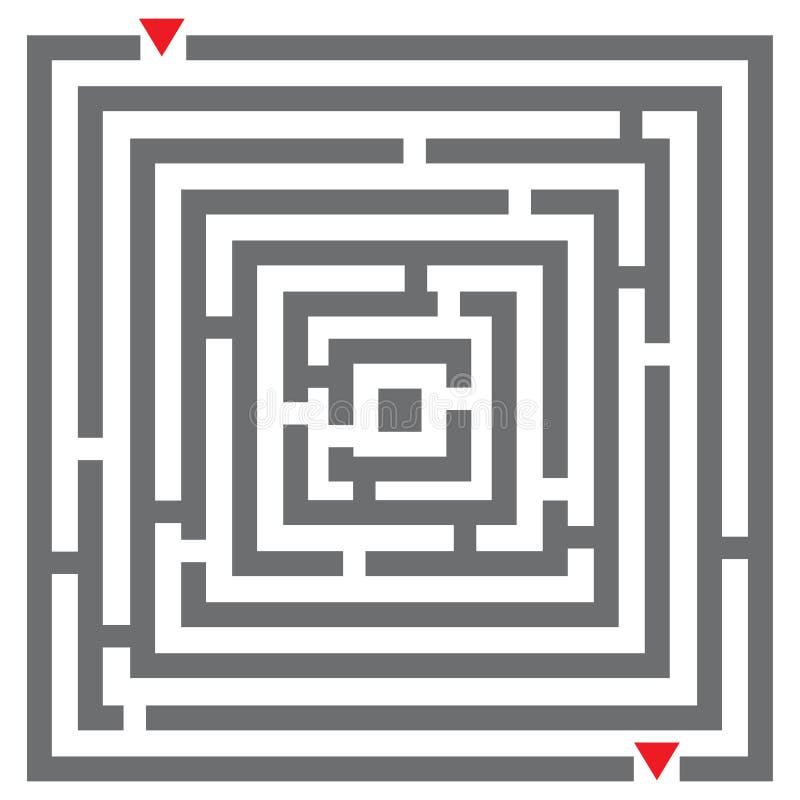 Maze stock vector. Illustration of discover, riddle, challenge - 91586986