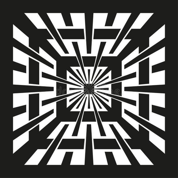 Maze Vector Shape. Abstract Labyrinth Pattern. Square Geometric Symbol ...