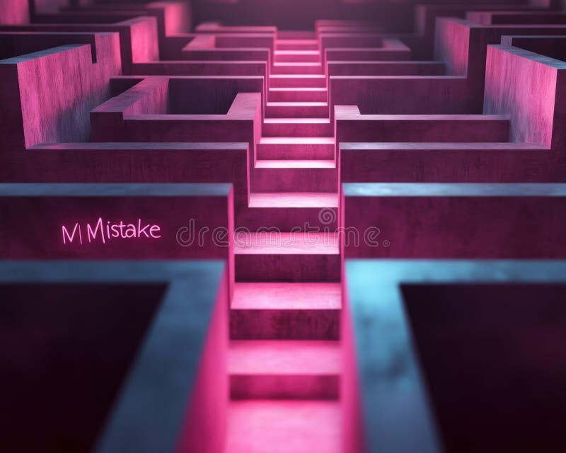 Conceptual Labyrinth of Delusions Where Paths Lead To Dead Ends with a ...