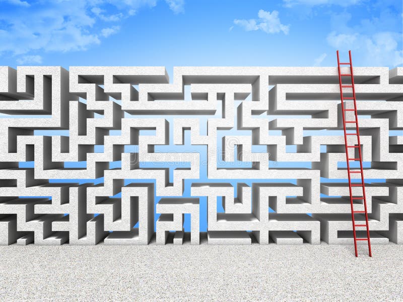Maze wall stock illustration. Illustration of concept - 38515232