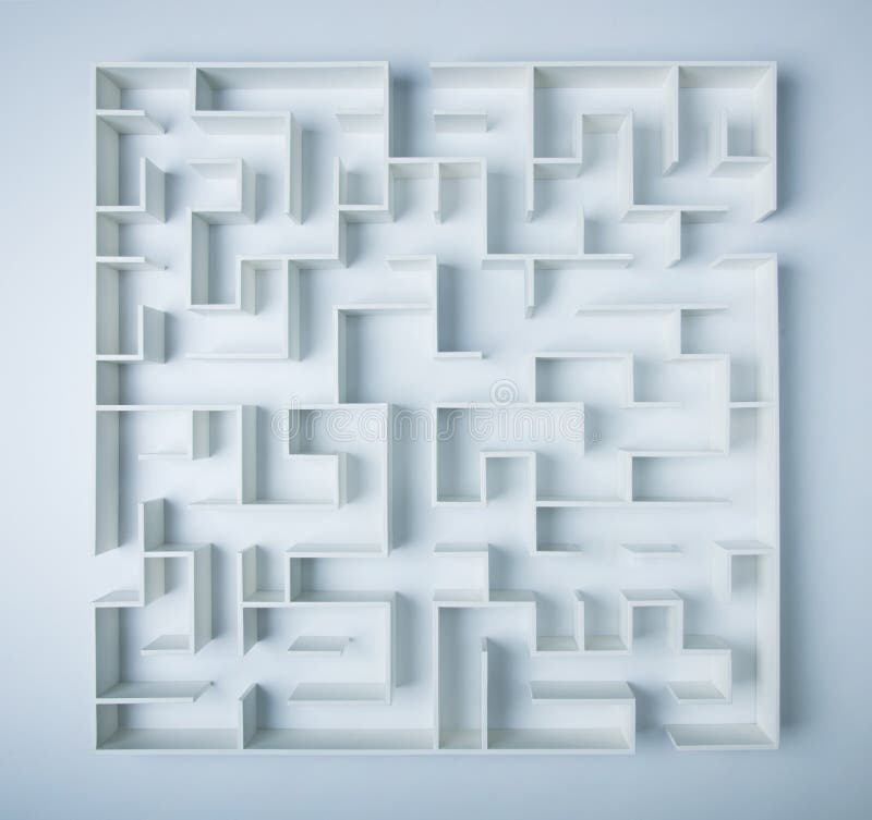 Golden Path Showing the Way Out of the Maze Stock Photo - Image of ...