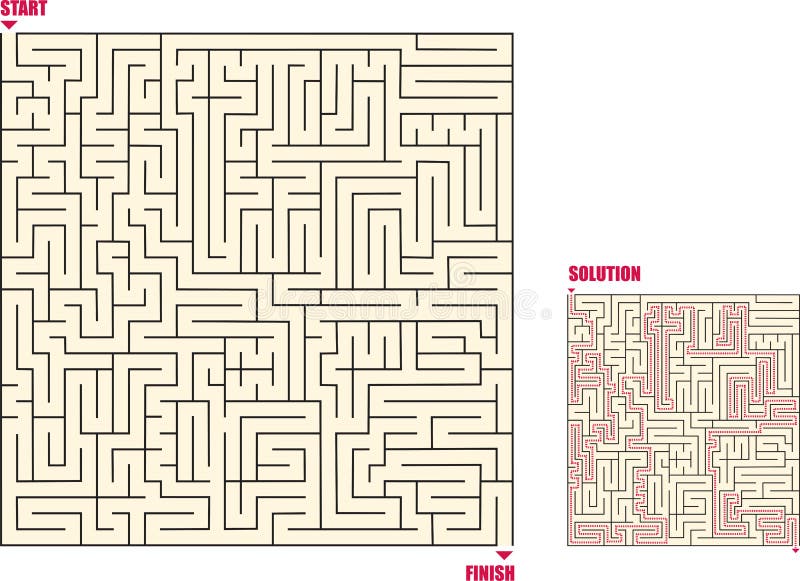 Maze1 stock vector. Illustration of game, yellow, solve - 1657539