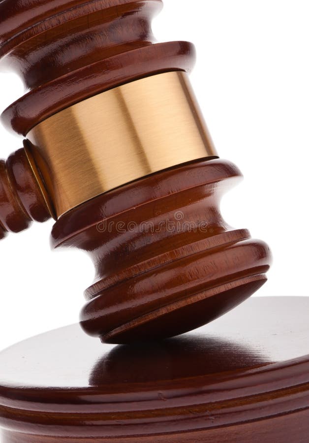 Mazo De Juez. Martillo De Subasta En Un Tribunal. Imagen de archivo ...