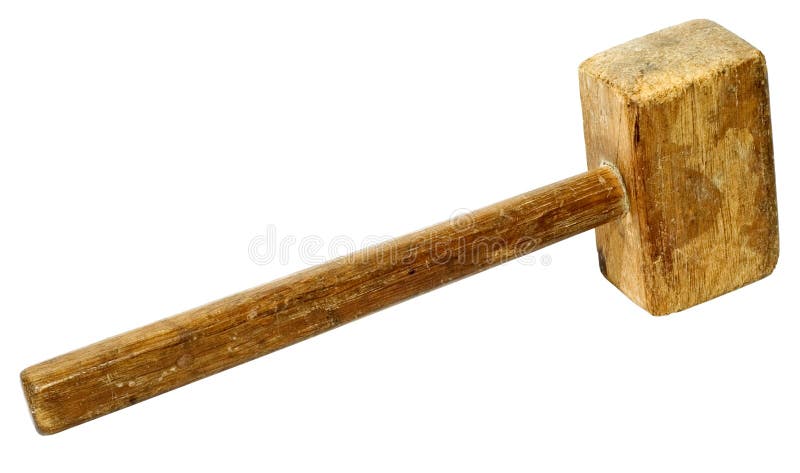 Mazo De Madera Viejo Aislado. Foto de archivo - Imagen de mazo, subasta ...