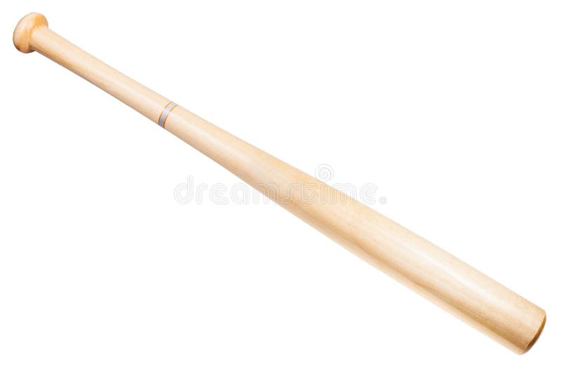 Mazza Da Baseball Di Legno Isolata Su Bianco Immagine Stock - Immagine ...