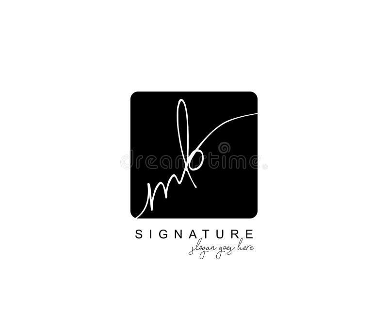 Initial MB Signature Logo Template Vector Stock Vector - Illustration ...