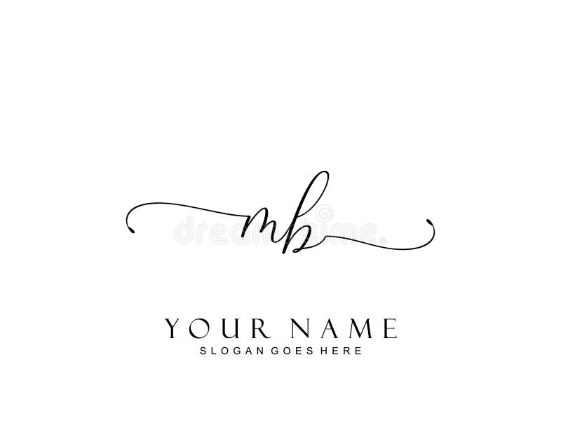 Initial MB Signature Logo Template Vector Stock Vector - Illustration ...