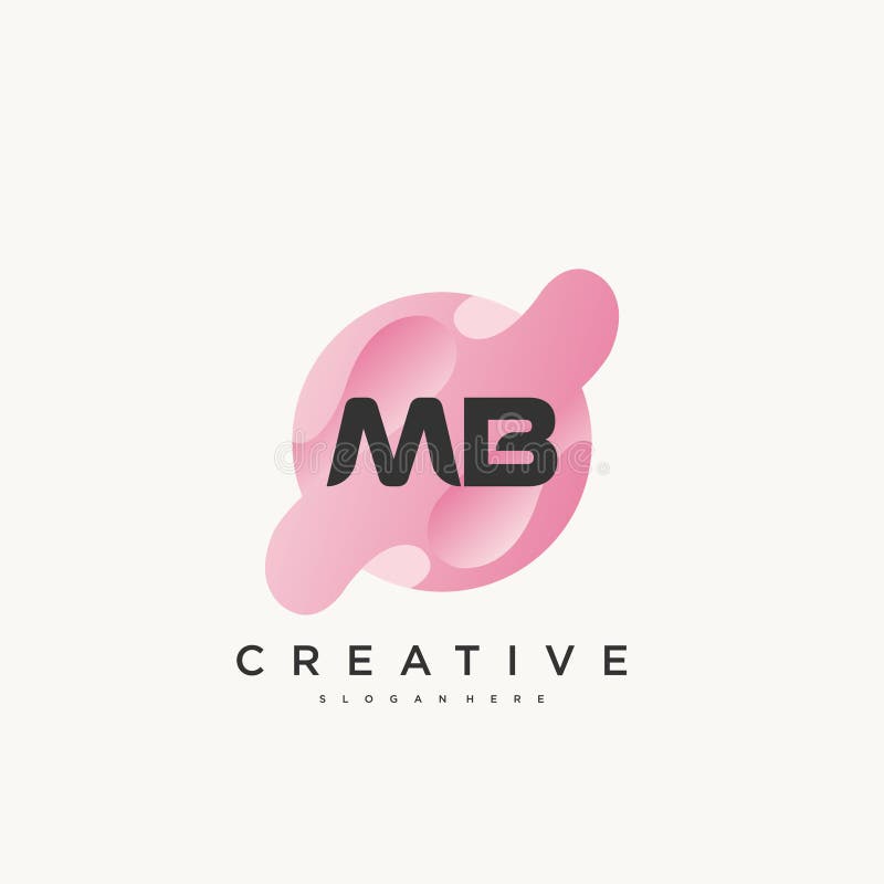 MB Initial Letter Colorful Logo Icon Design Template Elements Vector ...
