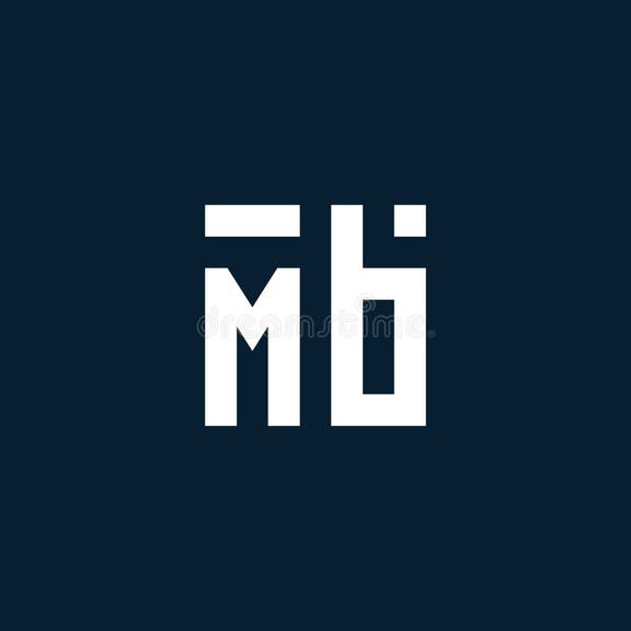 MB Initial Monogram Logo with Geometric Style Stock Vector ...