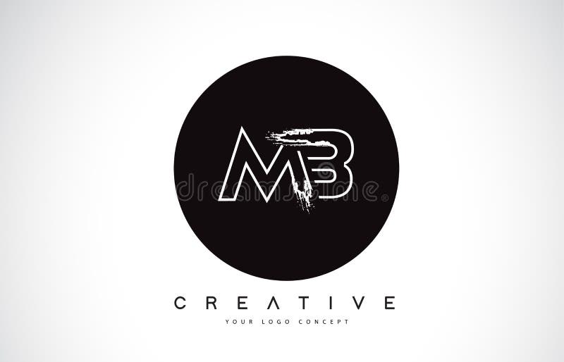 MB Modern Leter Logo Design with Black and White Monogram. Creative ...