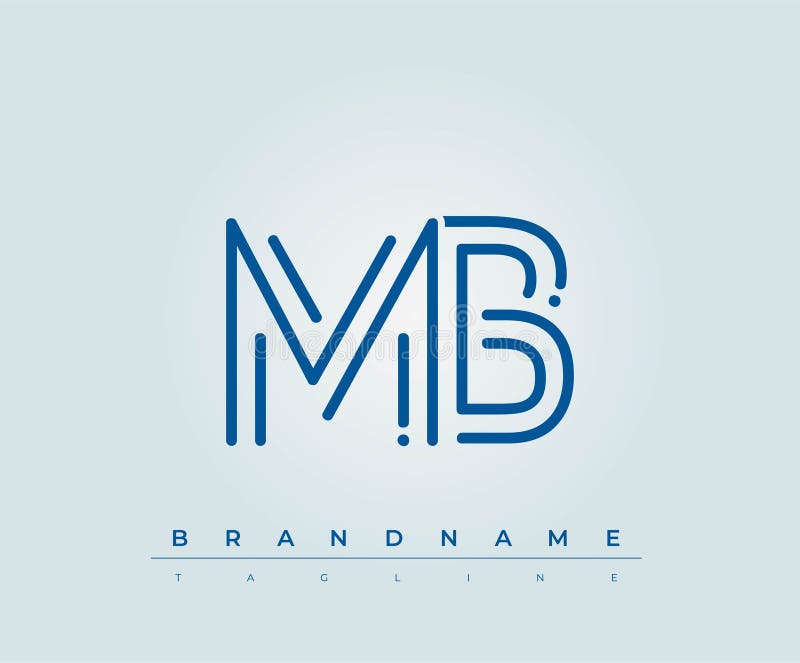 MB Technology Letter Logo Template Stock Vector - Illustration of ...
