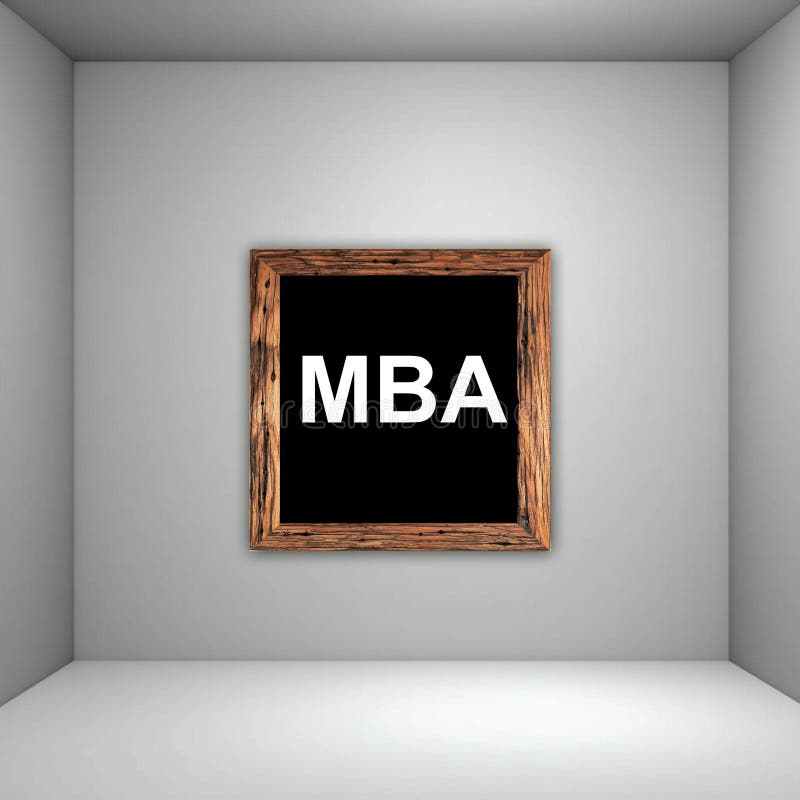 MBA Abbreviation Text on White Paper. Business Education Concept Stock ...