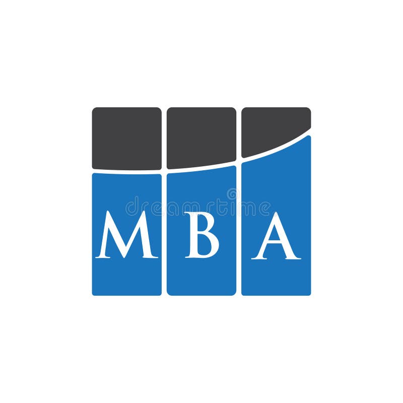 MBA Letter Logo Design on Black Background.MBA Creative Initials Letter ...