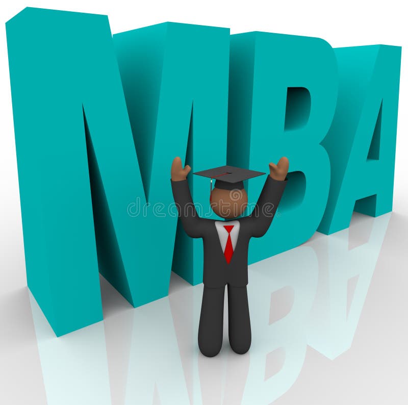 Mba - Letters and Business Man Stock Illustration - Illustration of ...