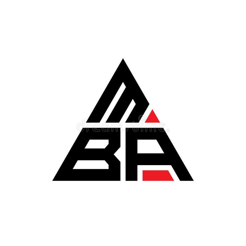 MBA Triangle Letter Logo Design with Triangle Shape. MBA Triangle Logo ...