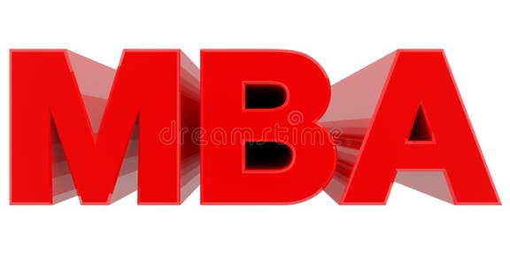 MBA Word on White Background 3d Rendering Stock Illustration - Illustration of administration ...