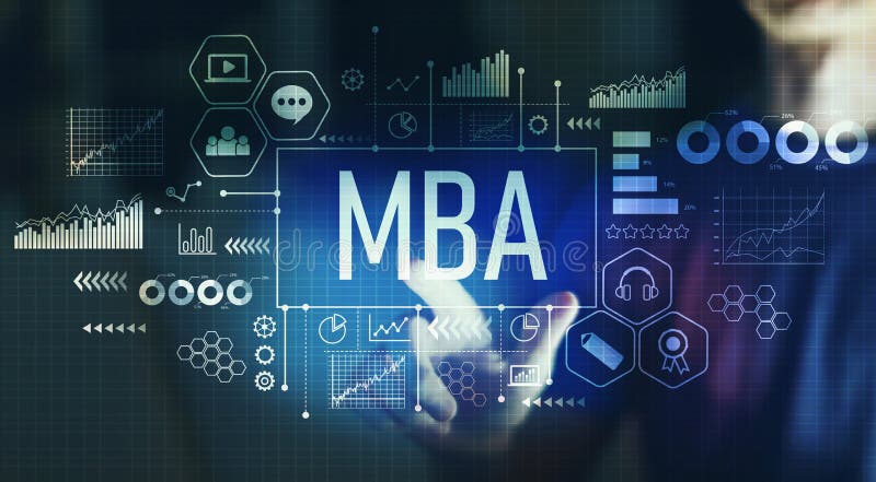 MBA with Young Man Pointing Stock Illustration - Illustration of ...