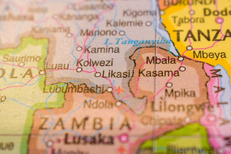 Mbala on the World Map-Geo Political Map Stock Illustration ...