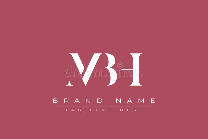 MBH Abstract Letter Logo Design Stock Vector - Illustration of icon ...