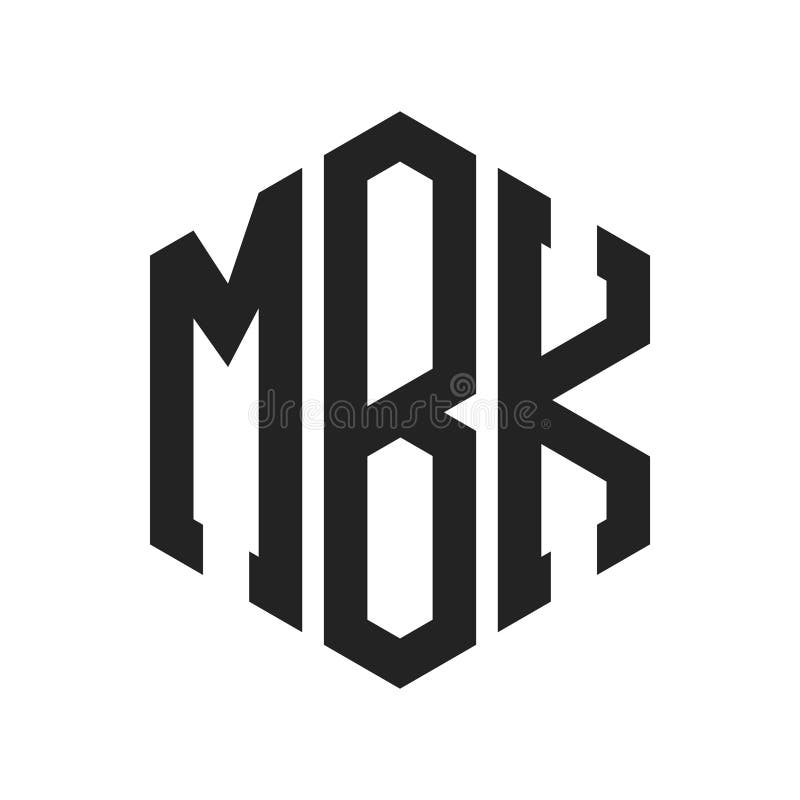 MBK Logo Design. Initial Letter MBK Monogram Logo Using Hexagon Shape ...
