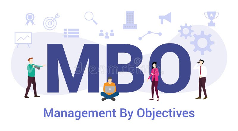 Mbo Management by Objectives Concept with Big Word or Text and Team ...