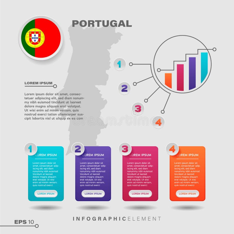 Portugal Chart Infographic Elements Stock Illustration - Illustration ...