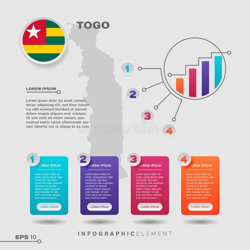 Togo Chart Infographic Elements Stock Illustration - Illustration of ...