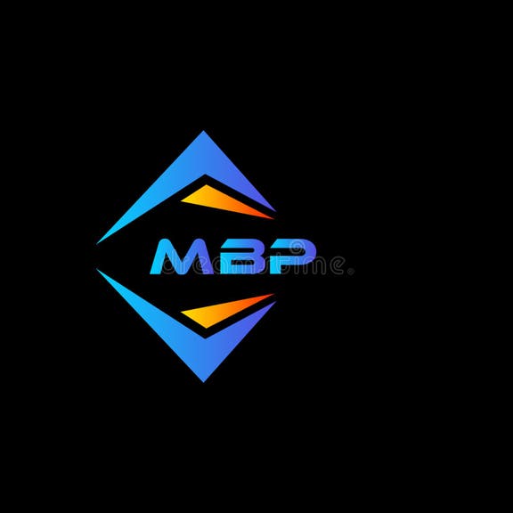 MBP Abstract Technology Logo Design on Black Background. MBP Creative ...