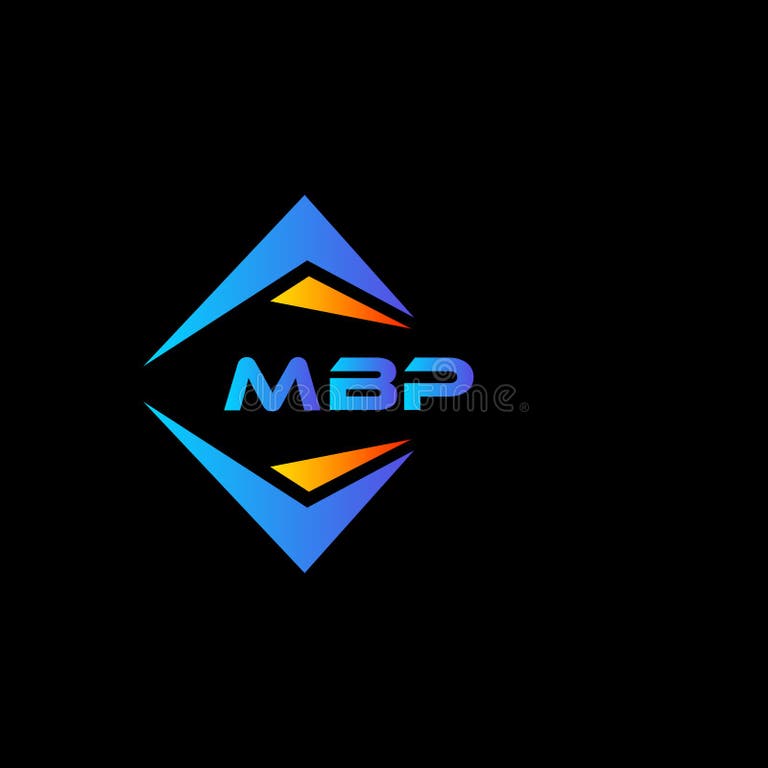 MBP Abstract Technology Logo Design on Black Background. MBP Creative ...