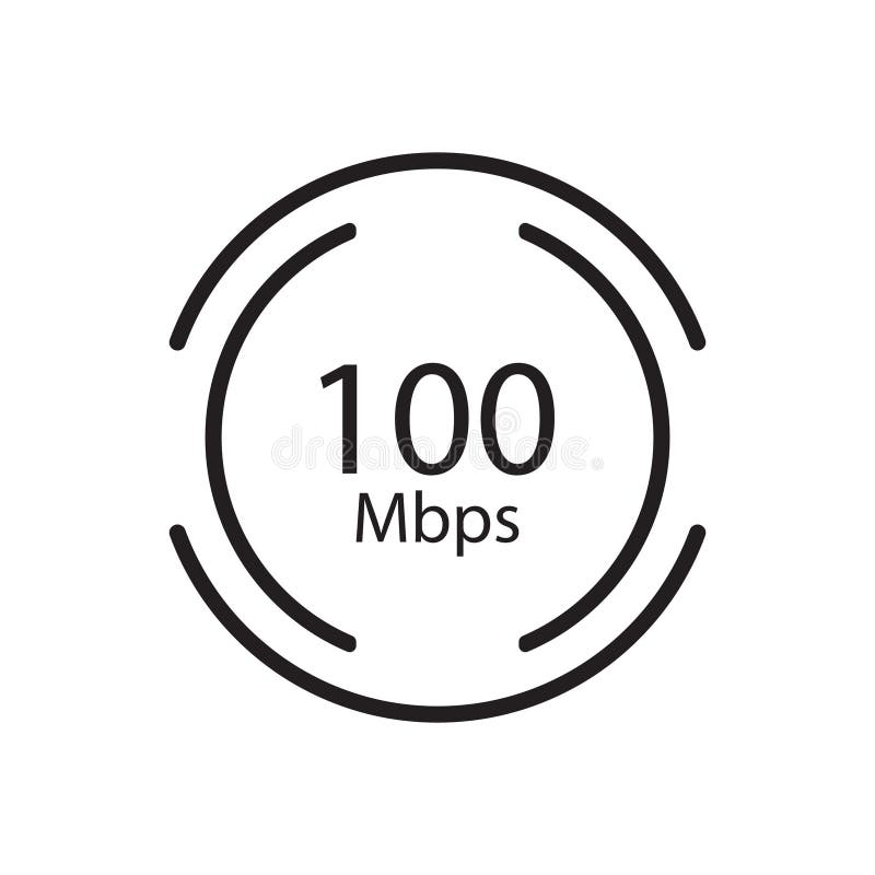 Mbps Speedometer Icon Vector Stock Vector - Illustration of business ...