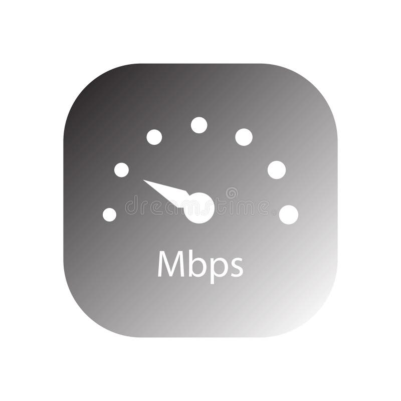Mbps Speedometer Icon Vector Stock Vector - Illustration of internet ...
