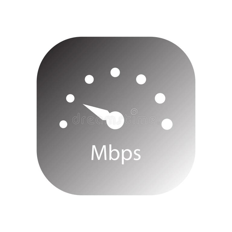 Mbps Speedometer Icon Vector Stock Vector - Illustration of internet ...
