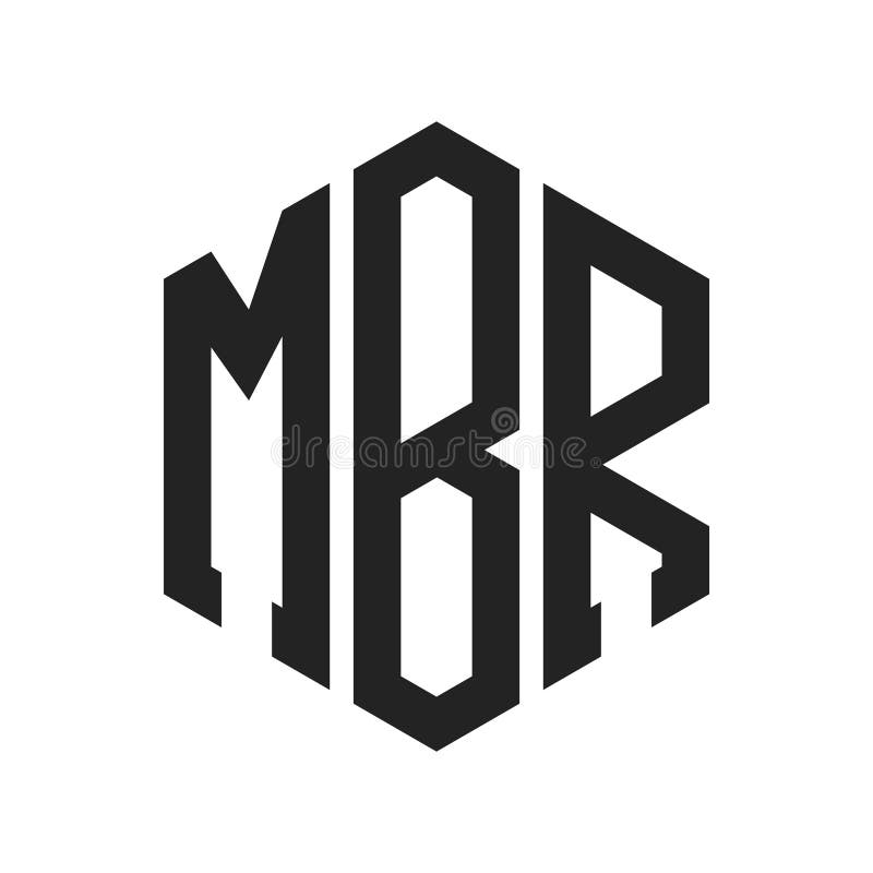 MBR Logo Design. Initial Letter MBR Monogram Logo Using Hexagon Shape ...