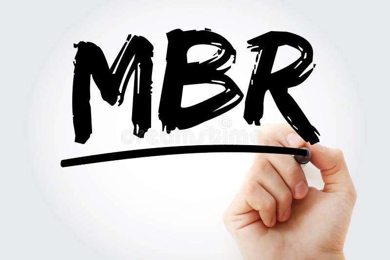 MBR - Master Boot Record Acronym with Marker, Technology Concept ...
